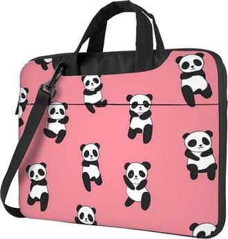 Generic Sac pour ordinateur portable de 15,6 pouces avec bandouli&egrave;re - Motif panda mignon - Housse de protection antichoc pour ordinateur portable - Pour homm
