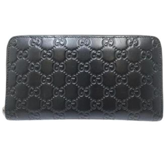 Gucci Portefeuille en cuir Pre-owned - Femme - Pre-owned - Noir - Taille: ONE Size