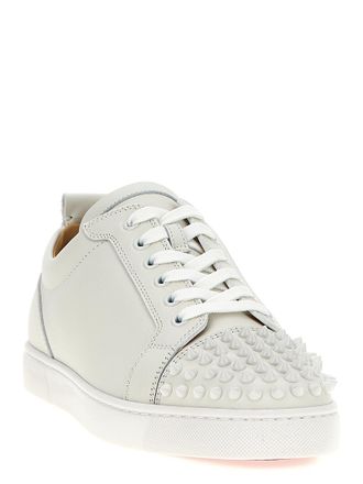 Christian Louboutin Mens White Calfskin Low Top Sneakers