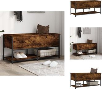 vidaXL Vidaxl - Sitzbank mit Stauraum R&auml;uchereiche 100x42,5x47 cm Holzwerkstoff - Wohnzimmer M&ouml;bel - Holzbank - Garderobe - Etagenwohnung M&ouml;bel - Einbaubank