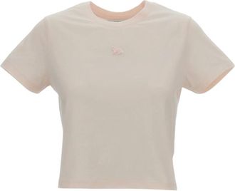 Maison Kitsun&eacute; Femme, Tops, Rose, Taille: 42 FR Patch Baby Fox T-shirt