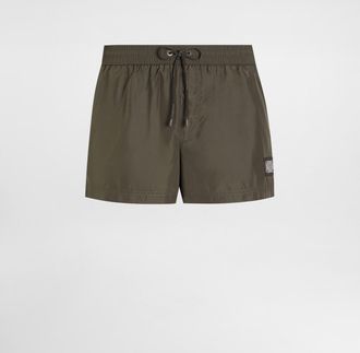 Dolce & Gabbana Short Swim Boxers In Canvas - Mann Beachwear Multicolor 3