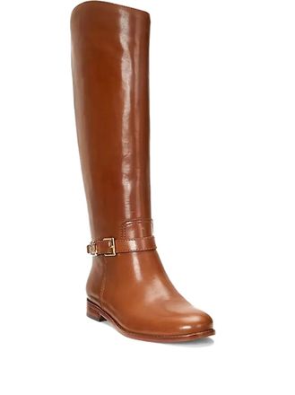 Lauren Ralph Lauren bottes en cuir &agrave; boucles - Marron