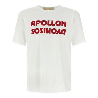 Valentino Garavani Baumwoll-T-Shirt mit Apollon/Dionysos-Print - - Tops - Herren - Wei&szlig; - XL