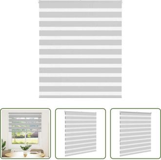 vidaXL vidaXL Stoffrollo - Doppelrollo Hellgrau 135x150 cm Stoffbreite 130,9 cm Polyester