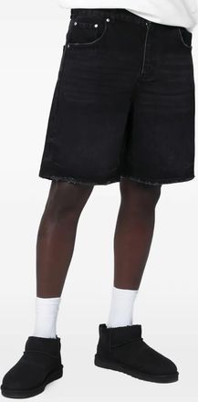 Represent short en jean &agrave; coupe ajust&eacute;e - Noir