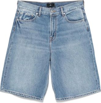 7 For All Mankind short Mason en jean - Bleu