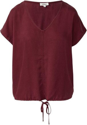 s.Oliver Blusentop Bluse &Auml;rmellose Bluse aus Lyocell mit Tunnelzug am Saum