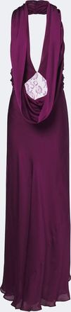 CHRISTOPHER ESBER Robe Cesura aus Seidensatin mit Spitze
