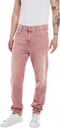 Replay Herren Jeans Sandot Tapered-Fit, Brick Delavè 250 (Rosa), 32W / 34L