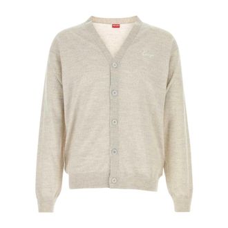 Kenzo Signature Cardigan - - Knitwear - Herren - Grau - L