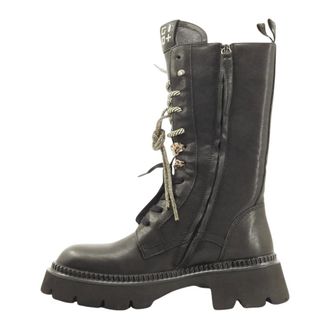 Gio+ Botte &agrave; lacets Greta - Femme - Chaussures - Noir - Taille: 36 EU