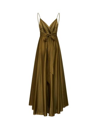 Blanca Vita Womens Long Lyocell Blend Dress Green