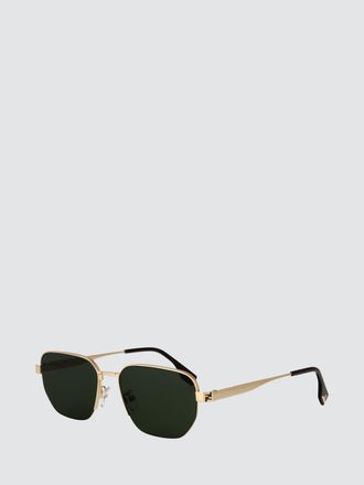 Fendi Lunettes de soleil en m&eacute;tal au design irr&eacute;gulier avec logo grav&eacute;