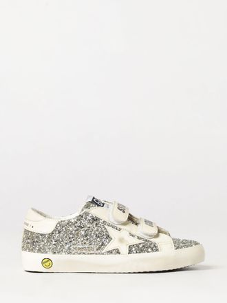 Golden Goose Old School Sneakers f&uuml;r Jungen aus Leder und Glitzerstoff