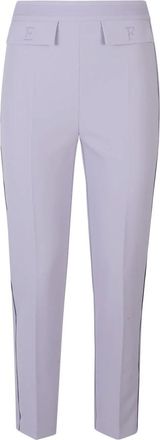 Elisabetta Franchi Femme, Pantalons, Violet, Taille: 38 FR Pantalon Slim