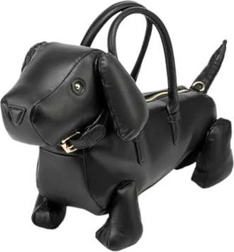 Generic Sac &agrave; main fantaisie pour femme, motif chien noir, style d&eacute;contract&eacute; et tendance, port&eacute; &eacute;paule ou bandouli&egrave;re