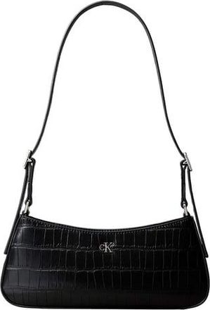 Calvin Klein Sac bandouli&egrave;re effet crocodile