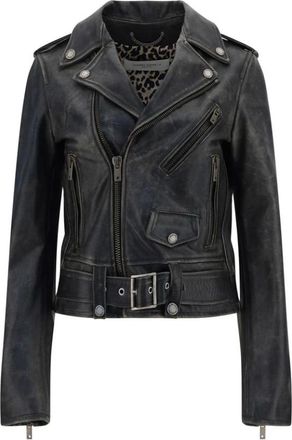 Golden Goose Femme, Vestes, Noir, Taille: 36 FR Bos Taurus Biker Jacket