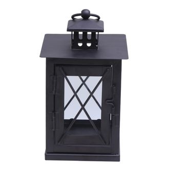 Amosfun Retro Stehlampe Winddichte Kerzentischlampe in Schwarz F&uuml;r Zusammenk&uuml;nfte Und Wohnambiente