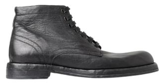 Dolce & Gabbana Leder Schn&uuml;rstiefeletten