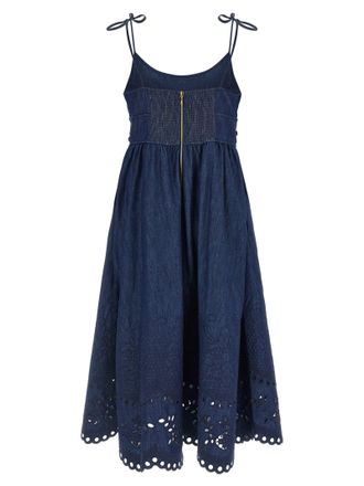 Zimmermann Womens Blue Cotton Midi Dress