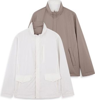 Paul & Shark Homme, Vestes, Beige, Taille: L Reversible Field Jacket Typhoon Platinum