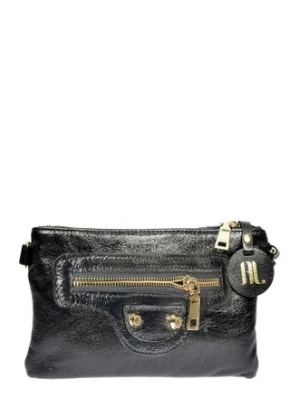 Anna Luchini Schwarz Rindsledertasche