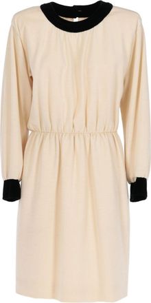 Saint Laurent robe en laine (années 1980) - Tons neutres