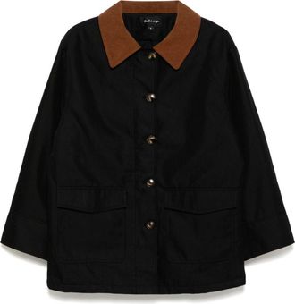 Tout à Coup doudoune à col en velours côtelé - Noir