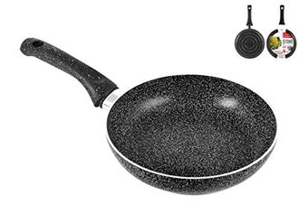 hOme Home Stone Bratpfanne mit Antihaftbeschichtung, Stein, Anthrazit/Grau, 22 cm