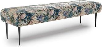 Cavadore Sitzbank Amba, Trendige Polsterbank 3-sitzig für Küche, Esszimmer oder Wohnküche / Küchenbank passend zum 3-Sitzer Amba / 159 x 52 x 54 / Jacquard Fla