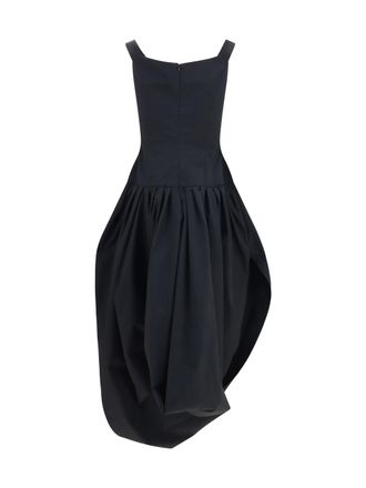 Magda Butrym Corset-Bodice Midi Dress - Black
