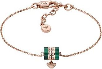 Emporio Armani Bracelet avec éléments en malachite, vert, pour femme, EG3571221
