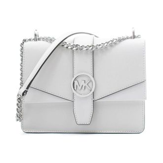 Michael Kors Femme, Sacs, Blanc, Taille: ONE Size Sac Bandouli&egrave;re en Cuir avec Bandouli&egrave;re R&eacute;glable