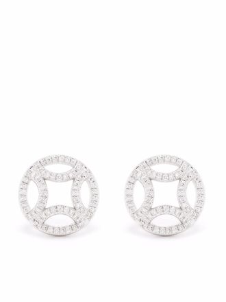 Loyal.e Paris boucles doreilles Perp&eacute;tuel.le en or blanc recycl&eacute; 18ct pav&eacute;es de diamants - Argent