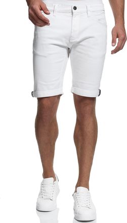 Indicode Herren Villeurbanne Jeans Shorts mit 5 Taschen | Herrenshorts Used Look f&uuml;r M&auml;nner Offwhite, XXL
