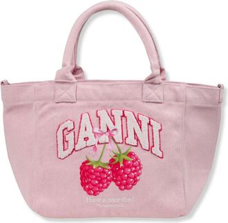 Ganni Femme, Sacs, Rose, Taille: ONE Size Medium Cherry Tote