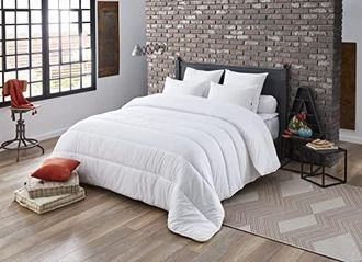 Dodo Couette Temp&eacute;r&eacute;e Niagara 240x260 cm - Convient 2 Personnes - Anti-Acariens, Douce, Confortable - Tissu 100% Coton - Garnissage 100% Polyester Fibre Cr