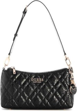 Guess Femme Isemay Shoulder Bag Sac &agrave; bandouli&egrave;re, Noir, Taille Unique