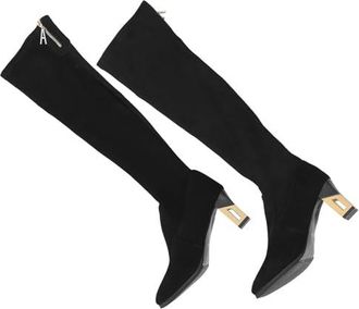 Garneck Femme Hiver Longues Au-dessus Du Genou Talon &Eacute;pais &Eacute;lastiques Chaudes Mode &Eacute;l&eacute;gante