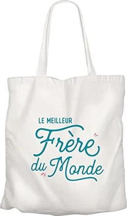Fabulous Grand Sac Shopping Plage Etudiant Le Meilleur Frère du Monde Famille Idée Cadeau