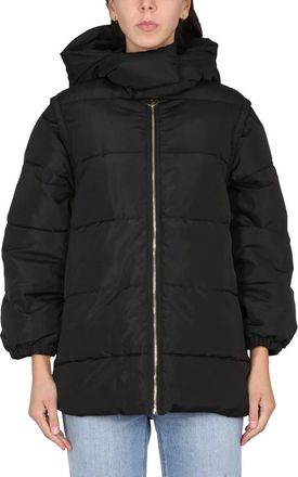 Patou Femme, Manteaux, Noir, Taille: 38 FR Parka &agrave; Manches D&eacute;tachables