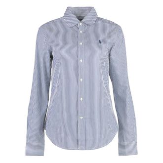 Ralph Lauren Femme, Blouses et Chemises, Bleu, Taille: 38 FR Chemise &agrave; rayures