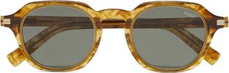 Ermenegildo Zegna lunettes de soleil &agrave; monture ronde - Marron