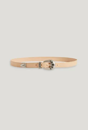 Claudie Pierlot Ceinture cuir beige
