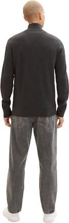 Tom Tailor 1038317 Cardigan, 10617-noir Gris mélangé, S Homme