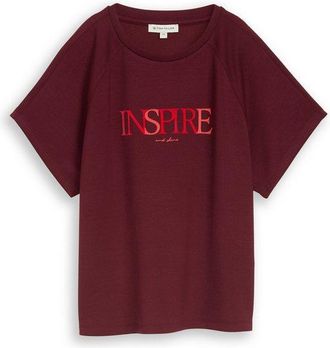 Tom Tailor T-Shirt T-Shirt (im Einserpack) Scuba T-Shirt mit Schriftzug
