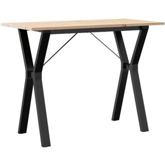 vidaXL vidaXL Esstisch Y-Gestell 100x50x75 cm Massivholz Kiefer und Gusseisen