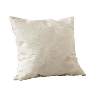 Loberon Kissenh&uuml;lle Lunavine - Aufwendig Bestickt - Verdeckter Rei&szlig;verschluss - Kissenbezug - Osterhase - Osterdeko - Ostertextilien - Baumwolle - Viskose, Cr